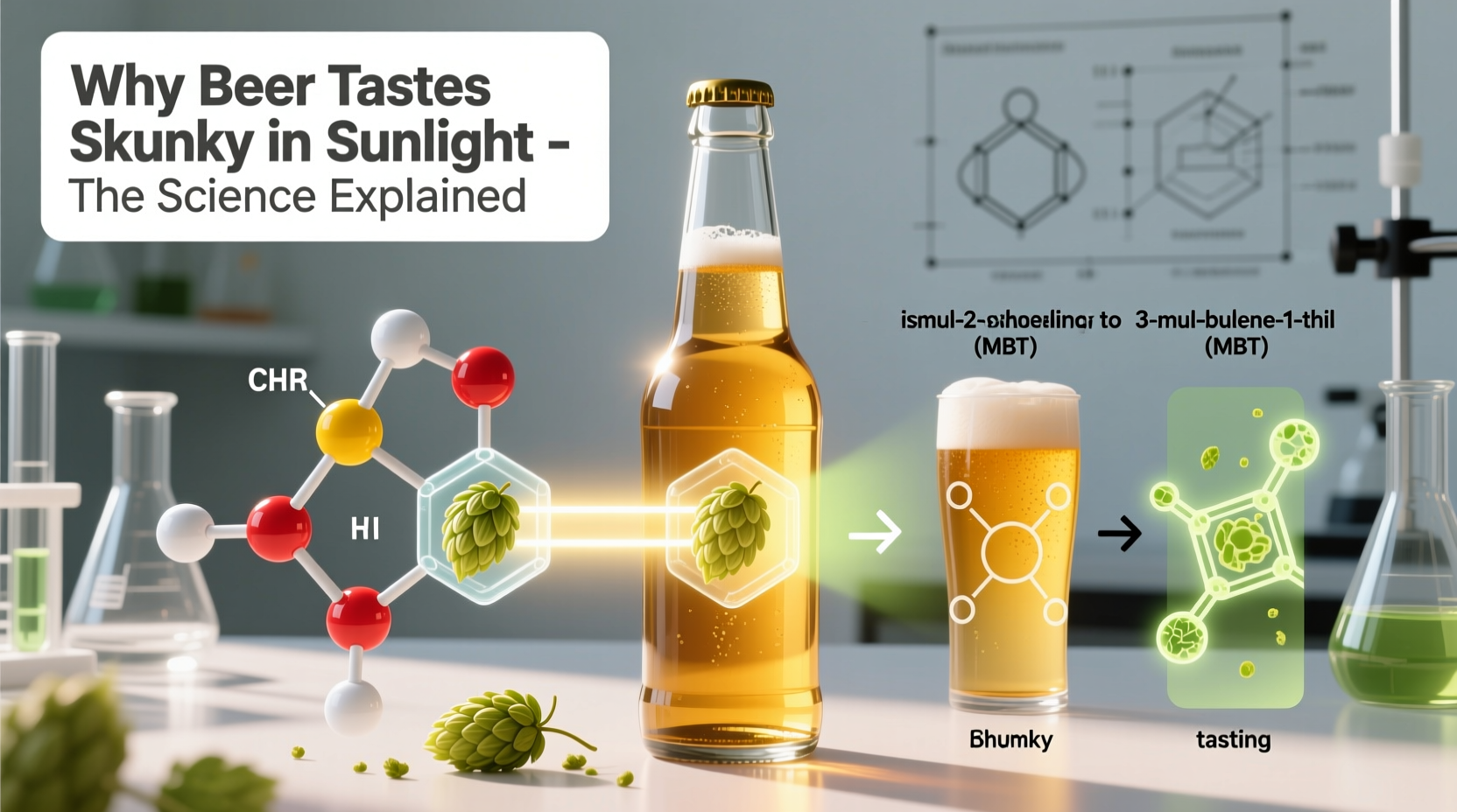 Why Does Beer Taste Skunky When Left In Sunlight Chemical Reaction ...