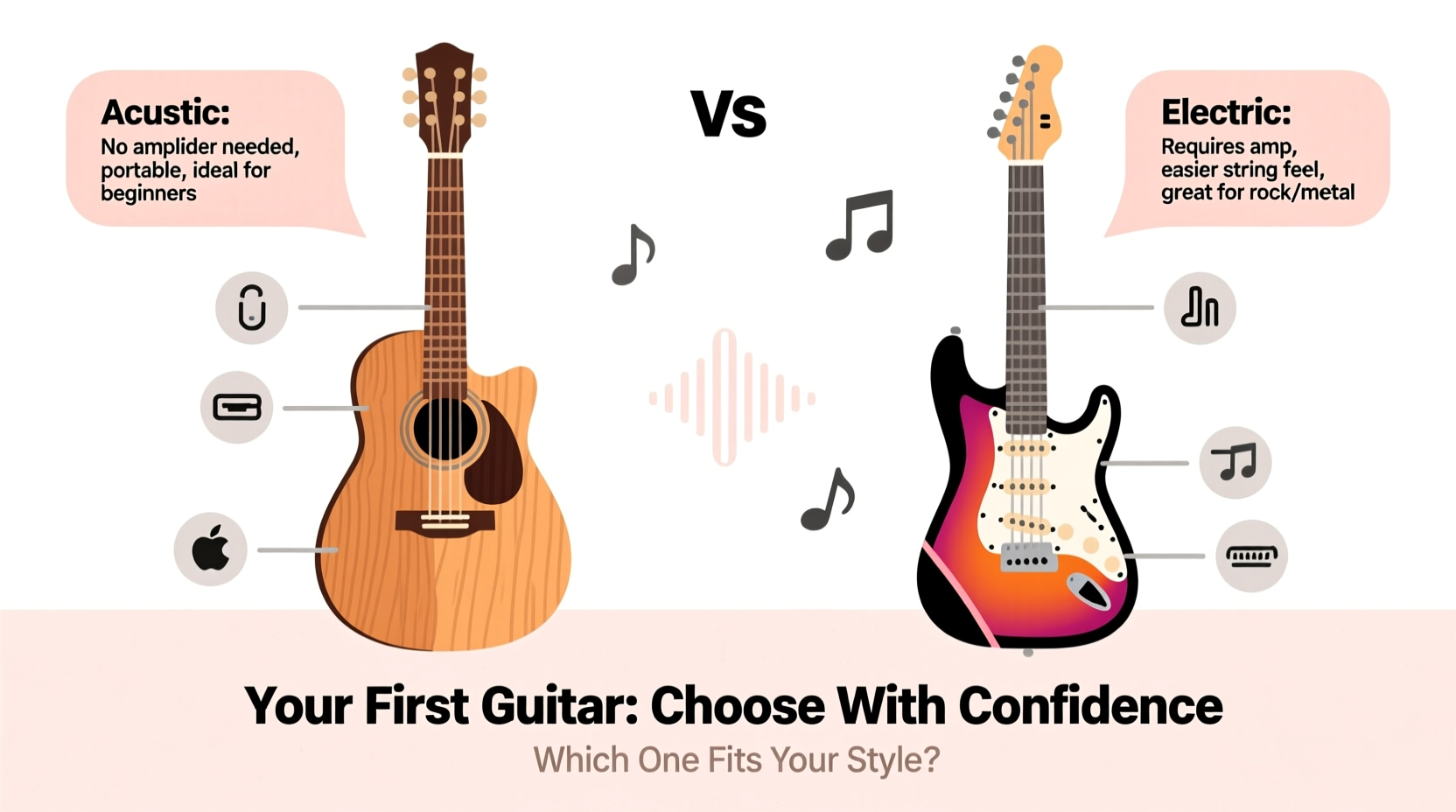 Acoustic Guitar Vs Electric Beginner Friendly Guide To Choosing Your ...