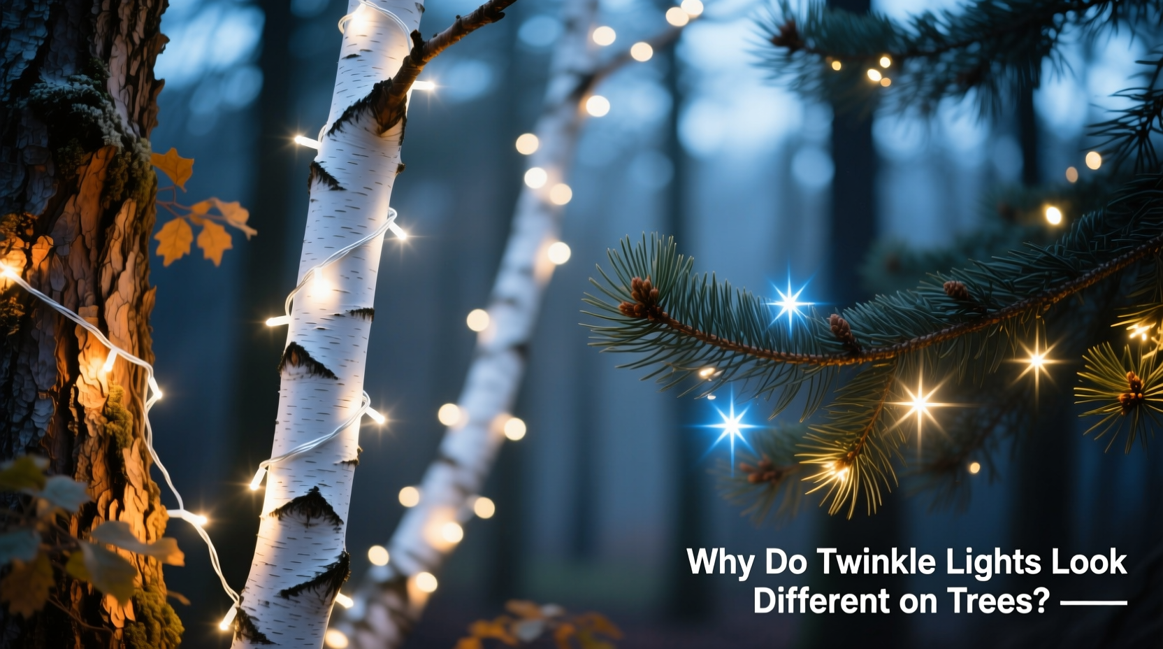 Why Do White Twinkle Lights Look Different On Various Trees What ...