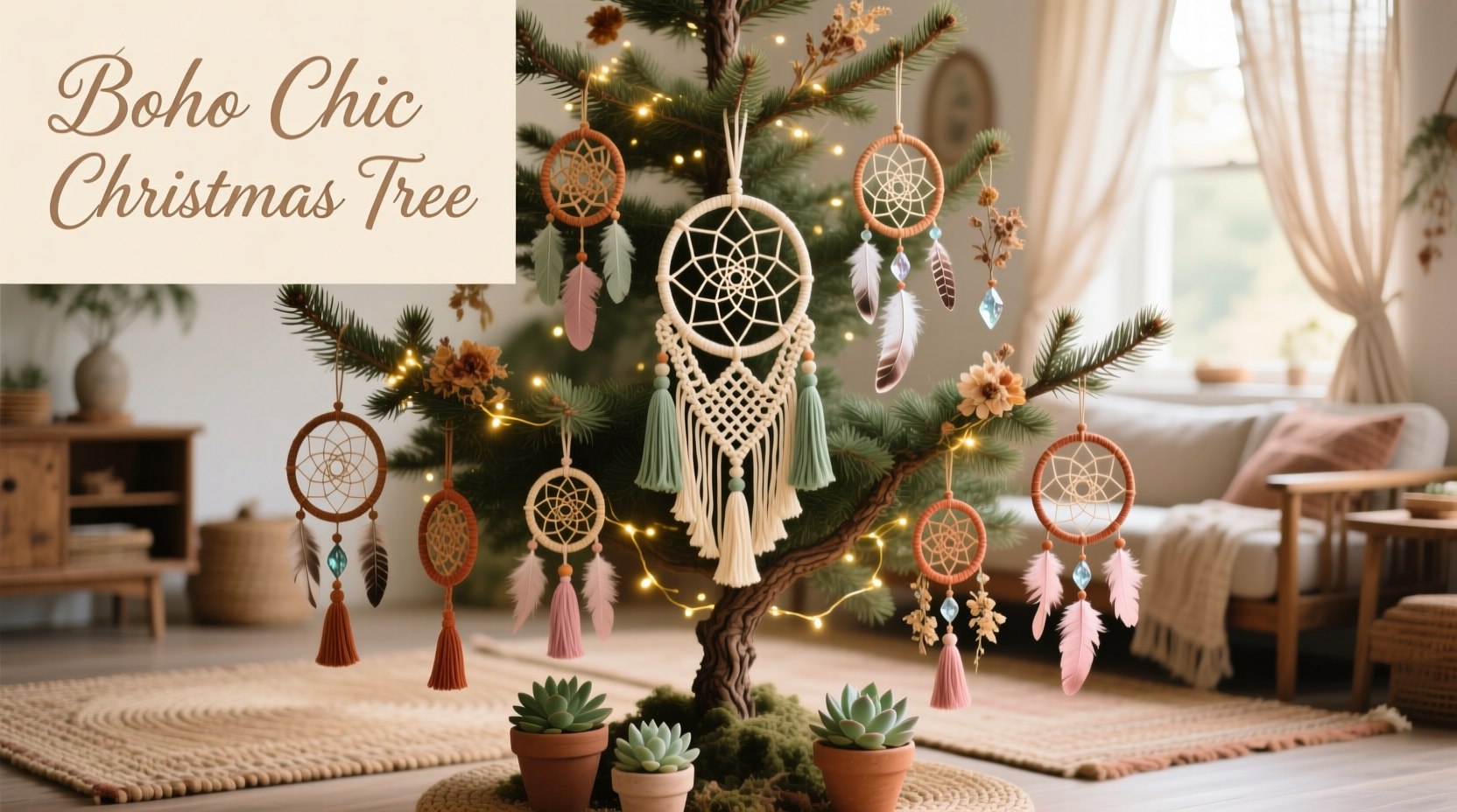 How To Make A Boho Chic Christmas Tree With Macrame And Dreamcatchers