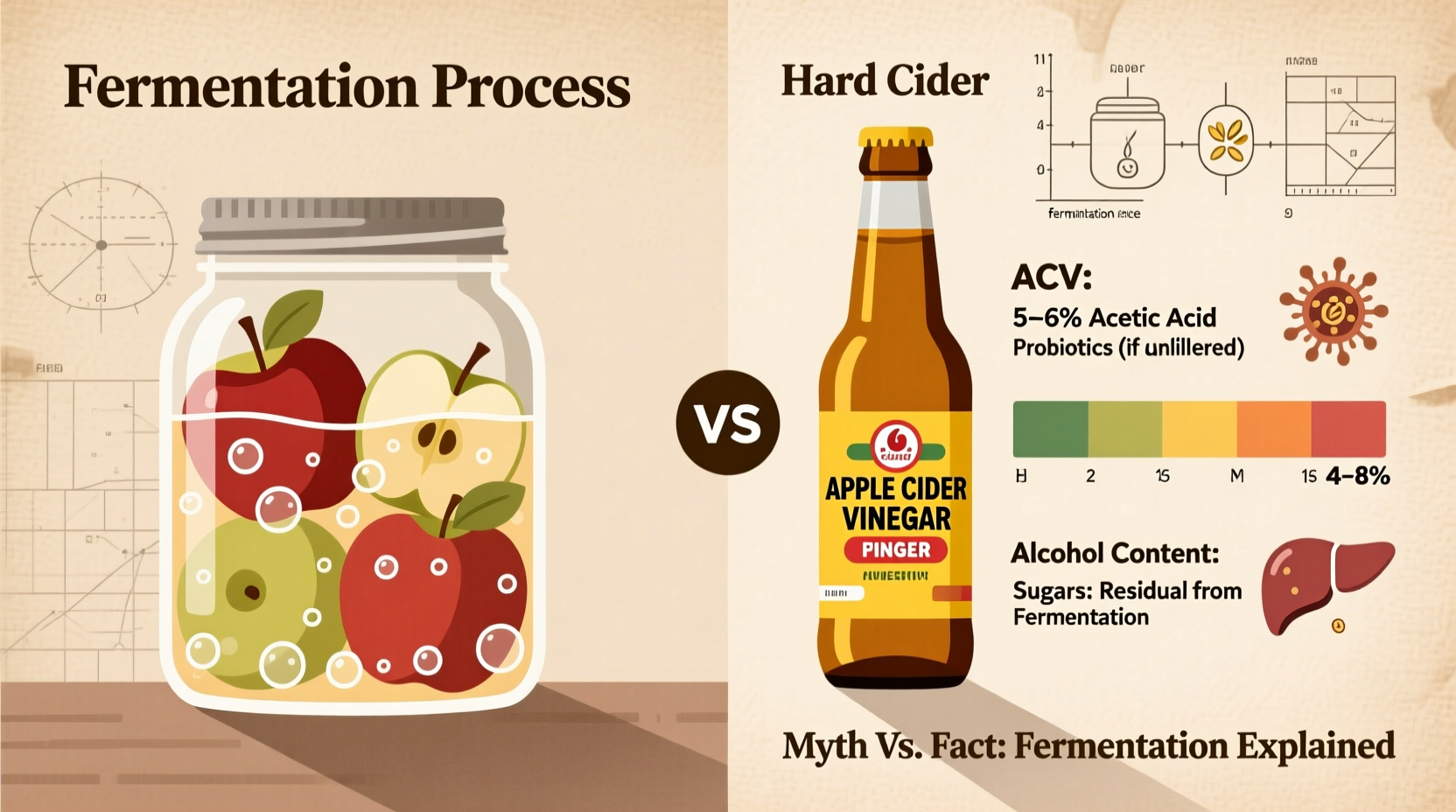 Apple Cider Vinegar Vs Hard Cider Health Myths Versus Fermentation Facts