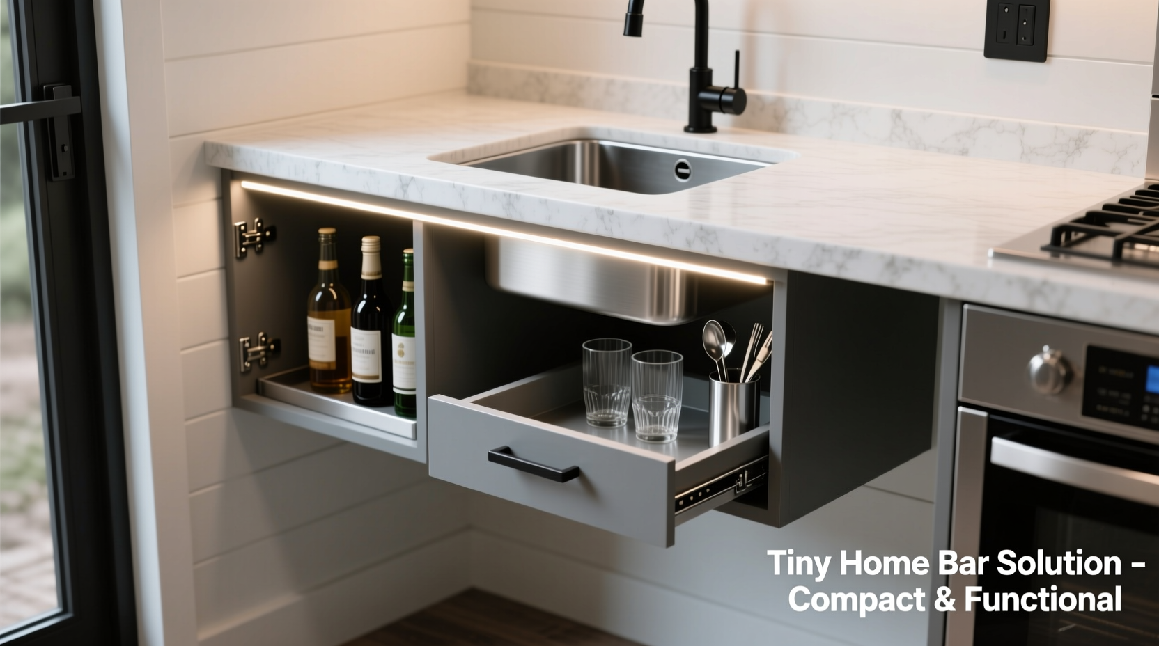 How To Build A Compact Under-sink Bar For Tiny Homes