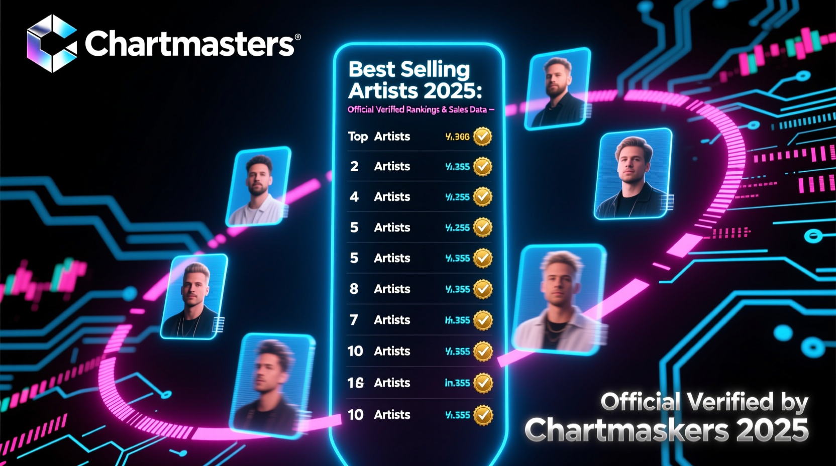 Chartmasters Best Selling Artists 2025: Official Verified Rankings ...