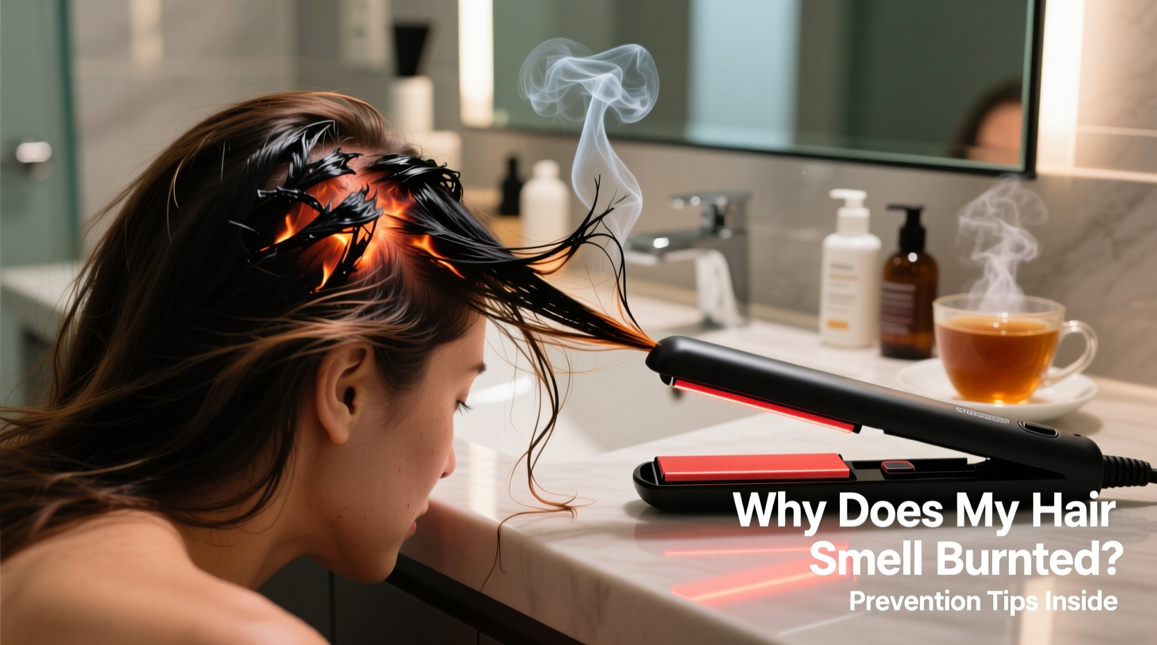 Why Does My Hair Smell Burnt After Using A Flat Iron And How To Prevent It