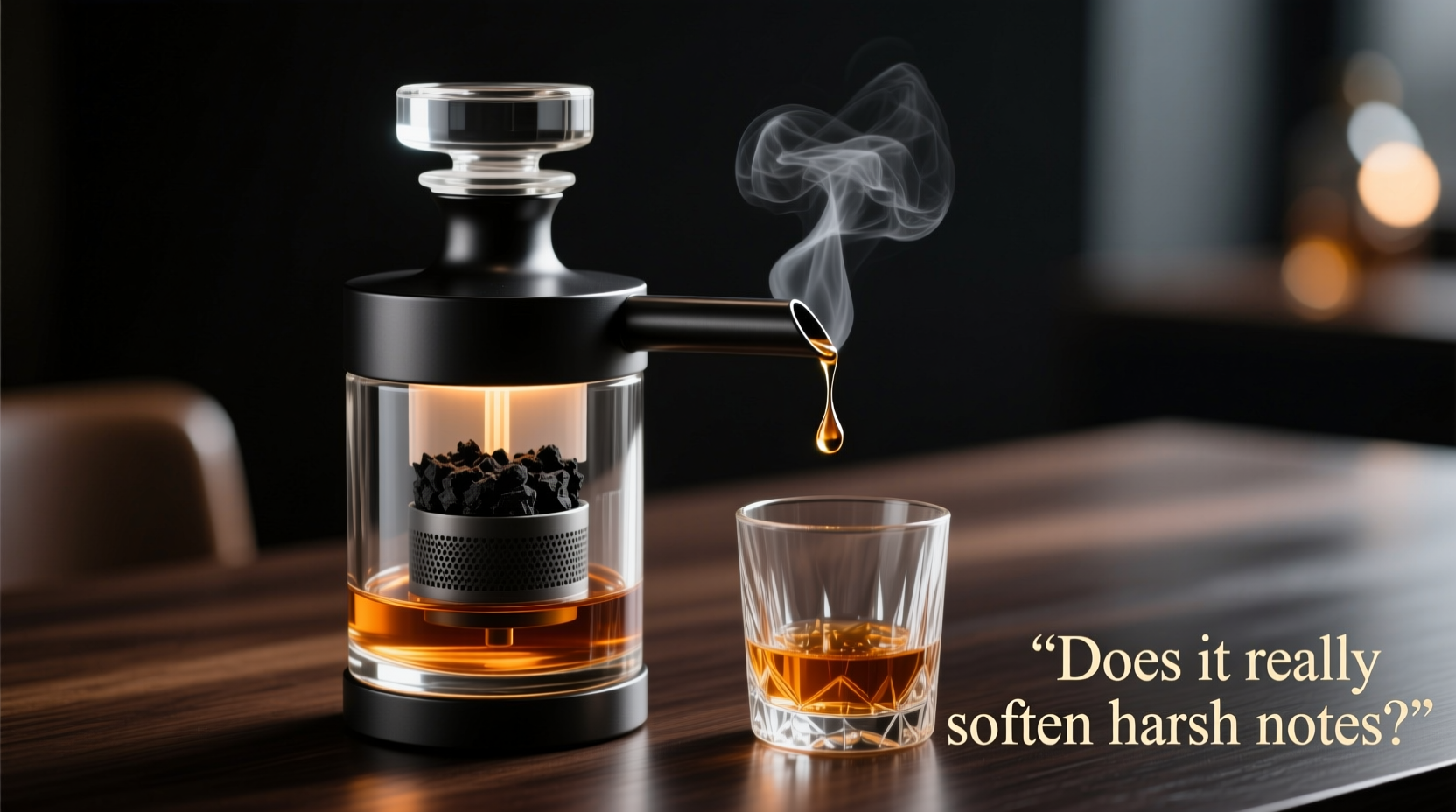 Whiskey Decanter With Charcoal Filter Does It Really Soften Harsh Notes
