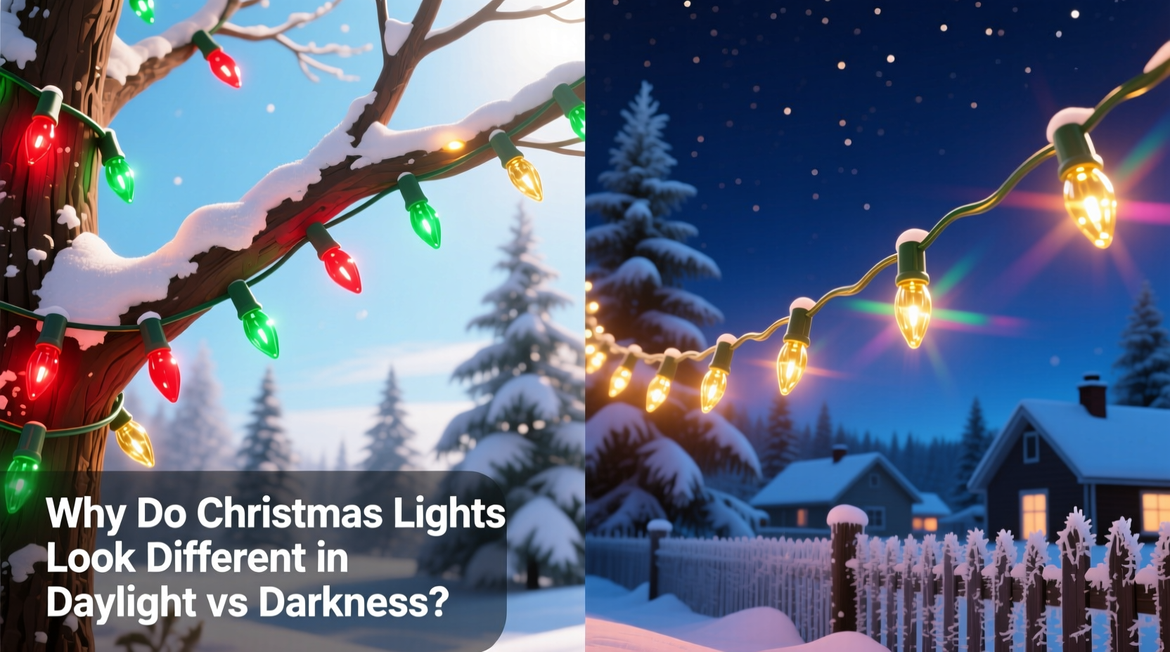 Why Do Christmas Light Colors Look Different In Daylight Vs Darkness
