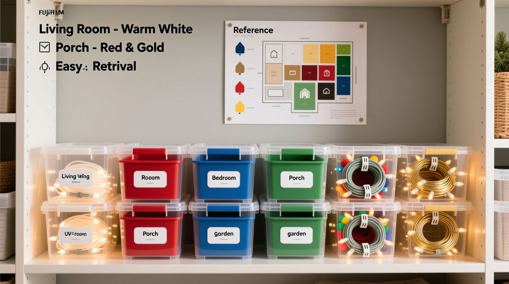 How To Organize Christmas Light Storage By Room And Color For Easy Setup
