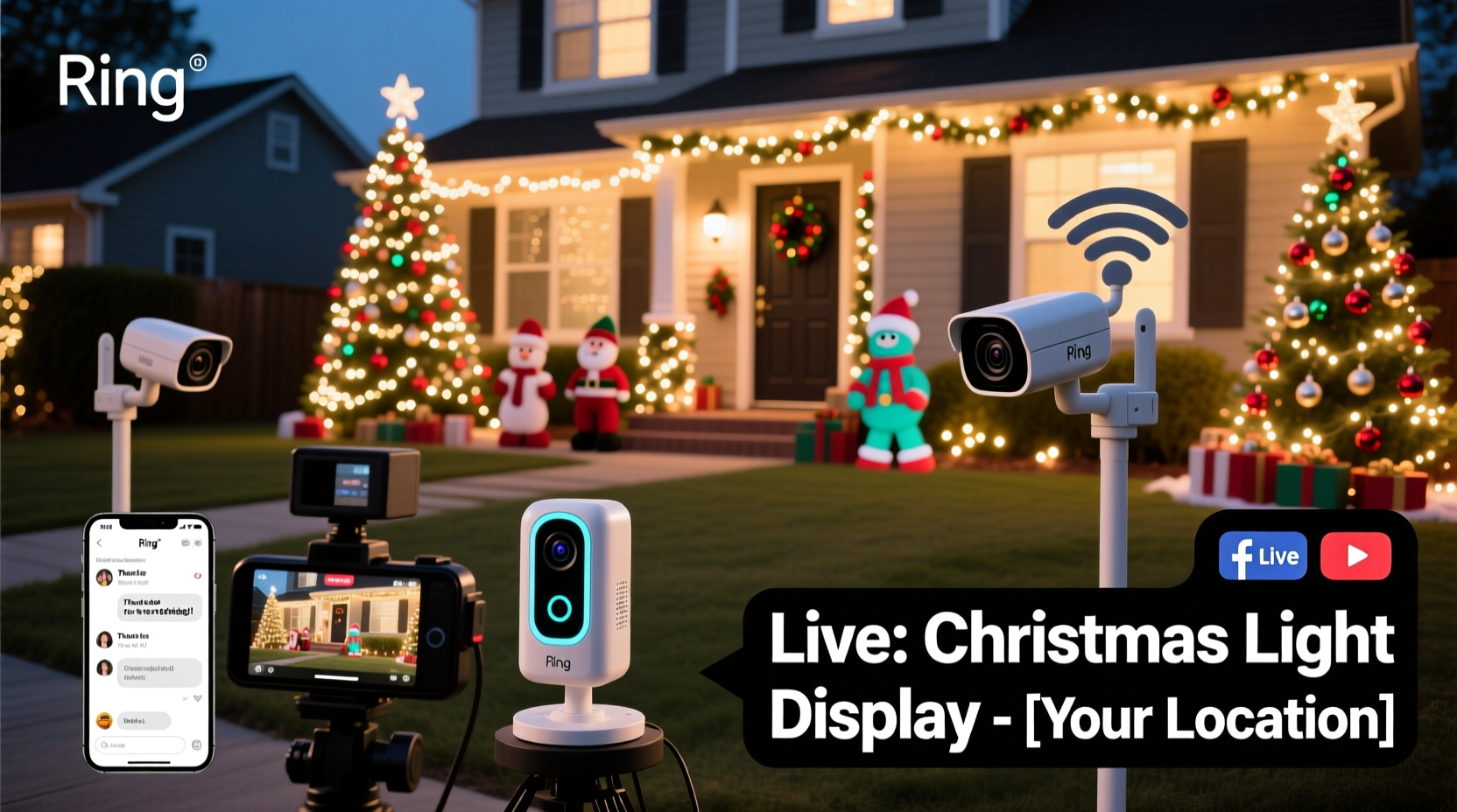How To Livestream Your Christmas Light Display With A Ring Camera Setup