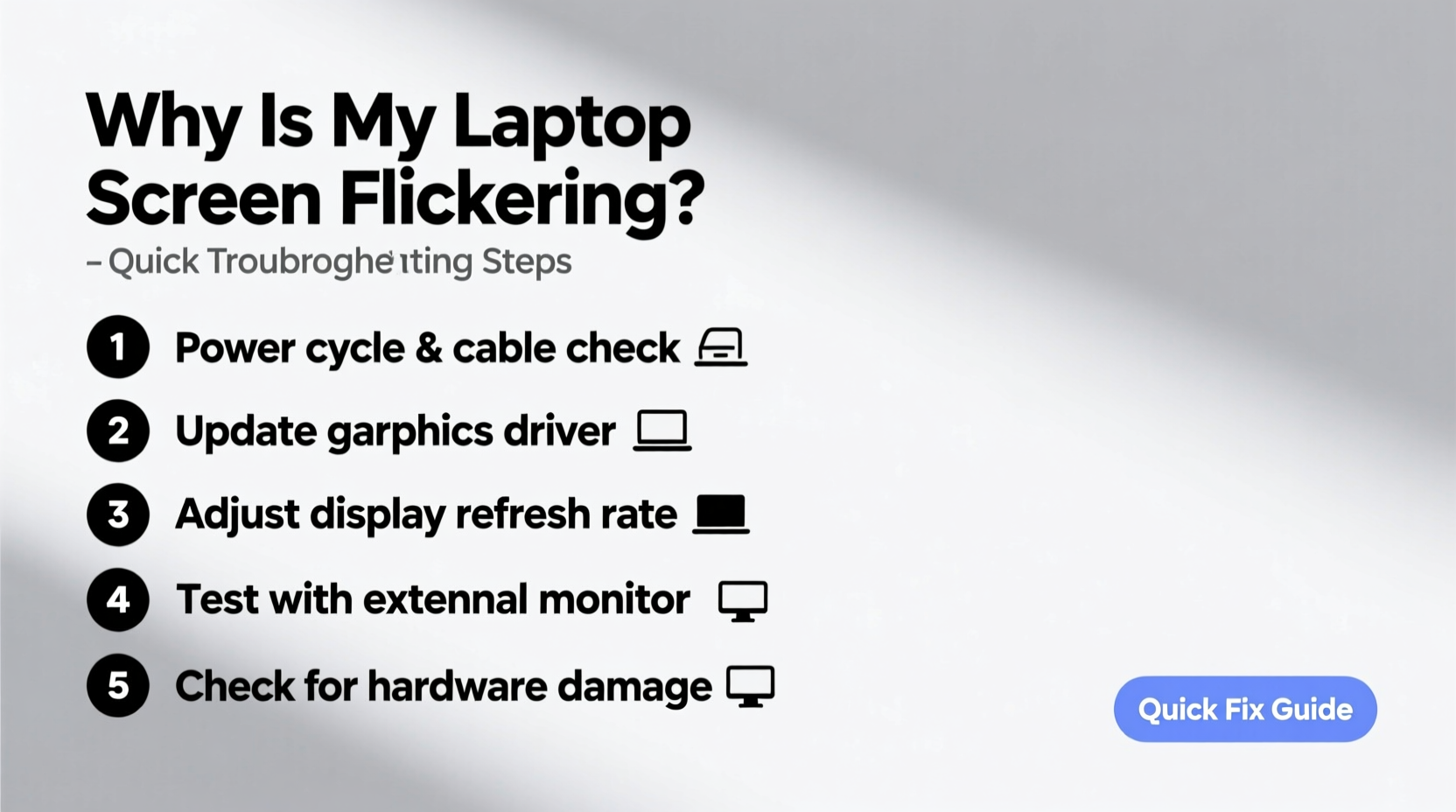 Why Is My Laptop Screen Flickering And Quick Diagnostics To Try First