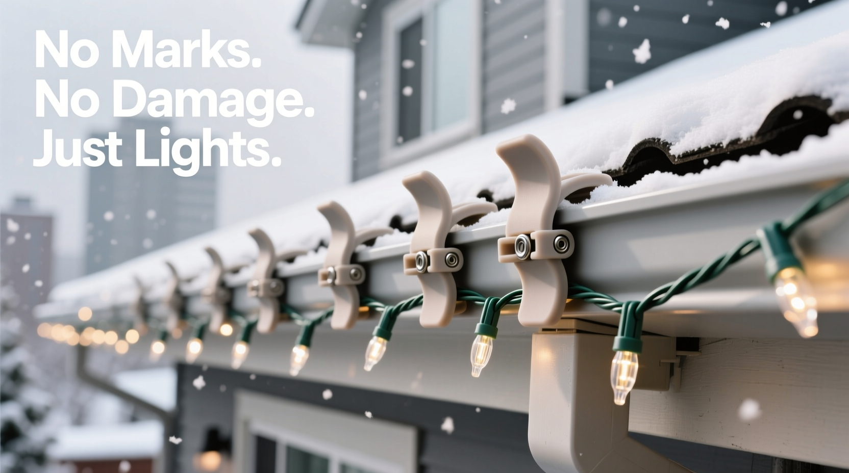 Best Clips To Secure Christmas Lights On Gutters Without Leaving Marks