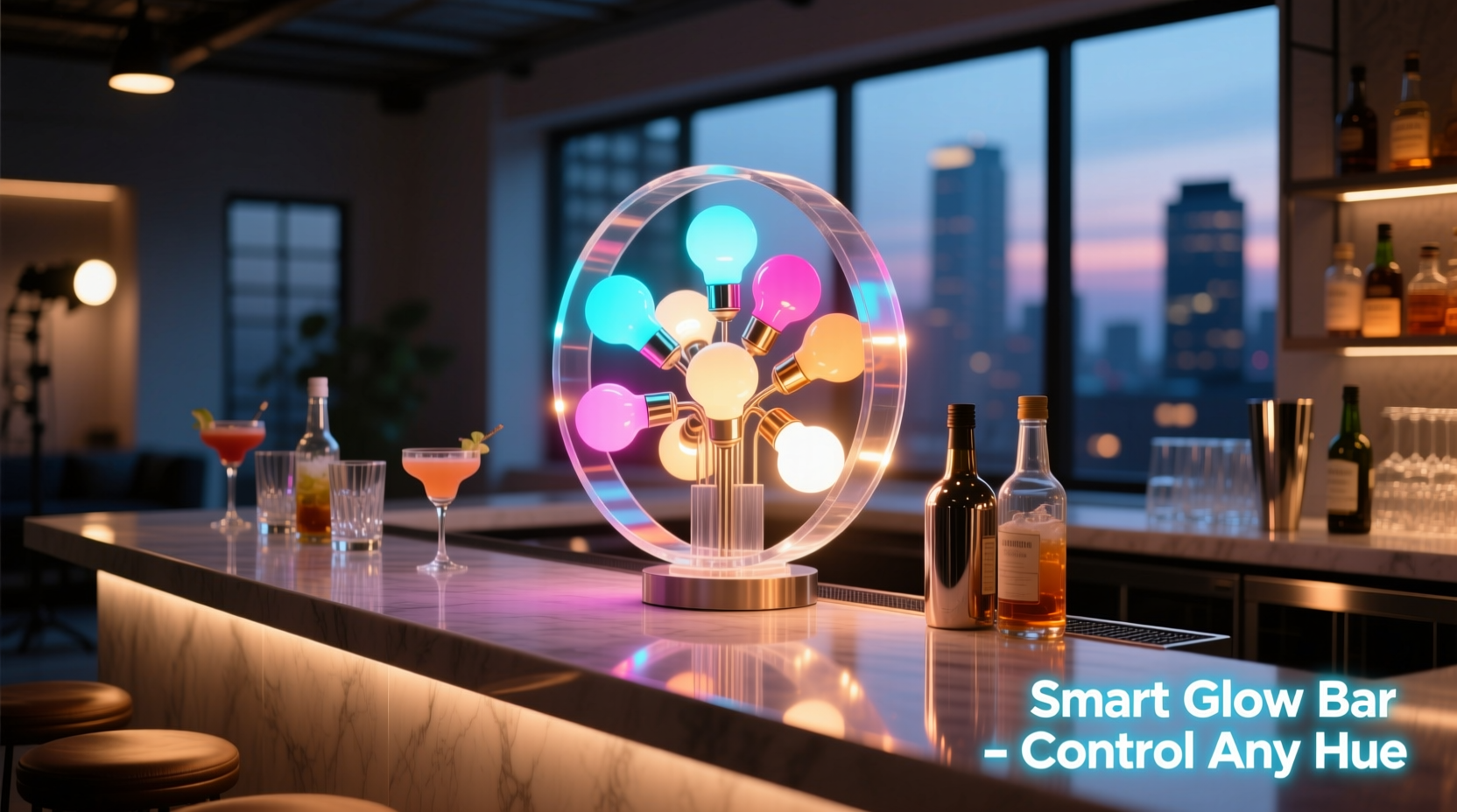 How To Create Glowing Cocktail Station Lighting With Smart Bulbs