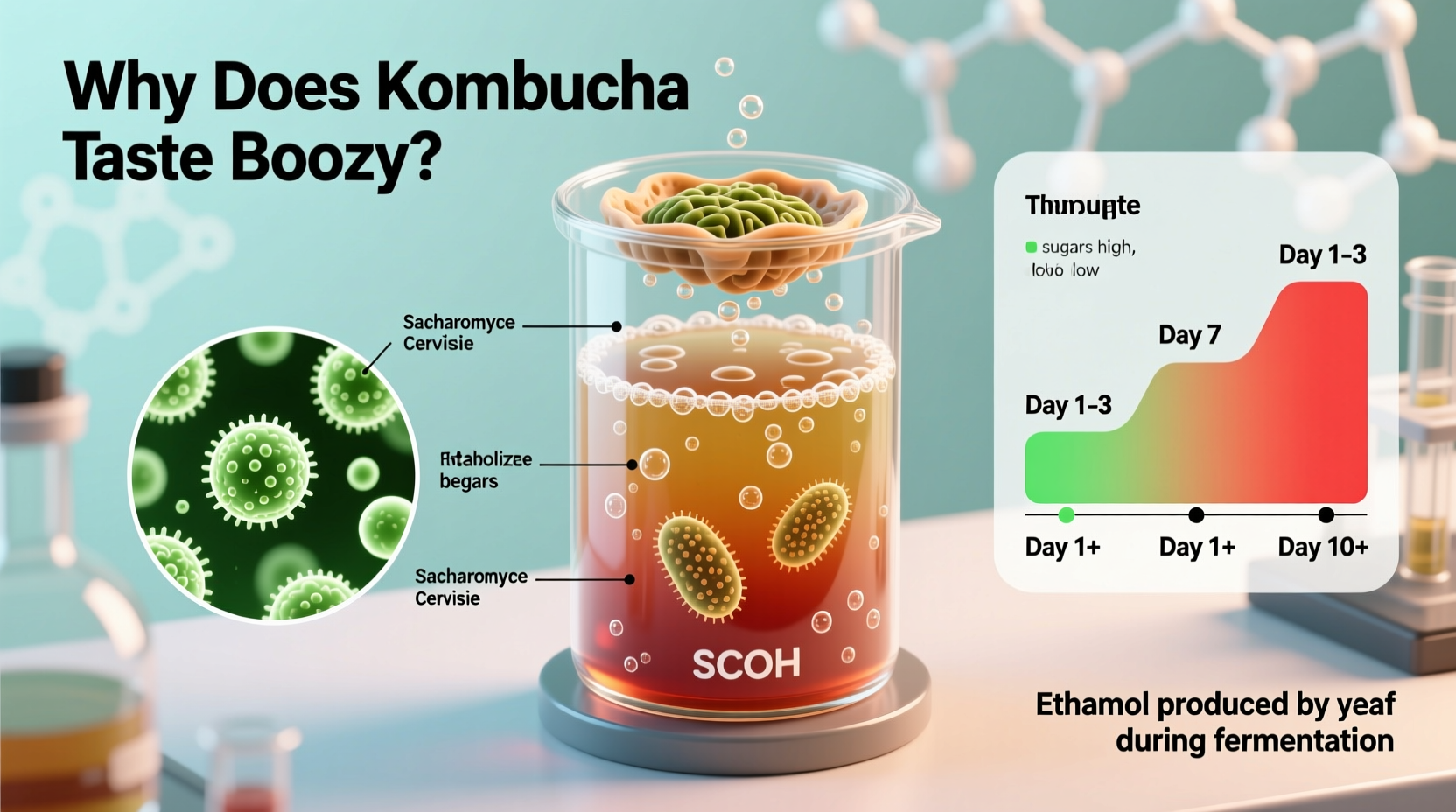Why Does My Kombucha Taste Boozy Fermentation Science Simplified