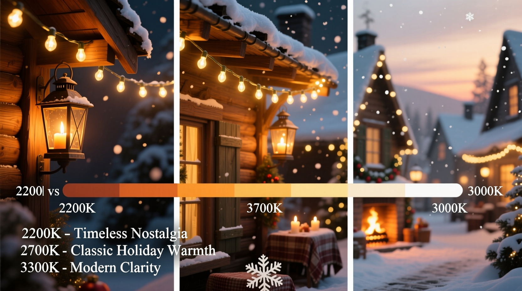 Christmas Light Color Temperature Scale Guide 2200k Vs 2700k Vs 3000k ...