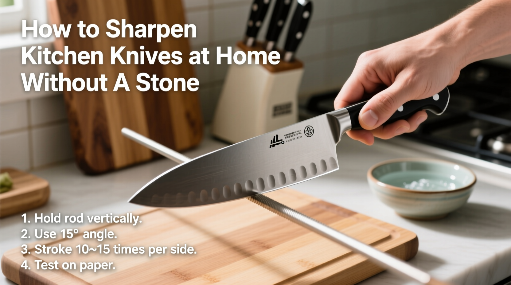 How To Sharpen Kitchen Knives At Home Without A Stone