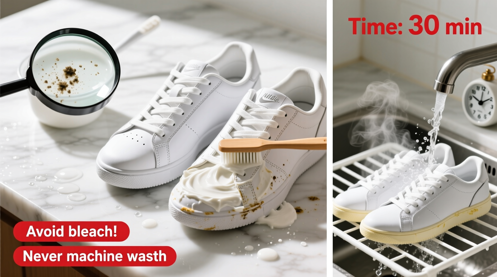 How To Clean White Sneakers Without Turning Them Yellow Complete Guide