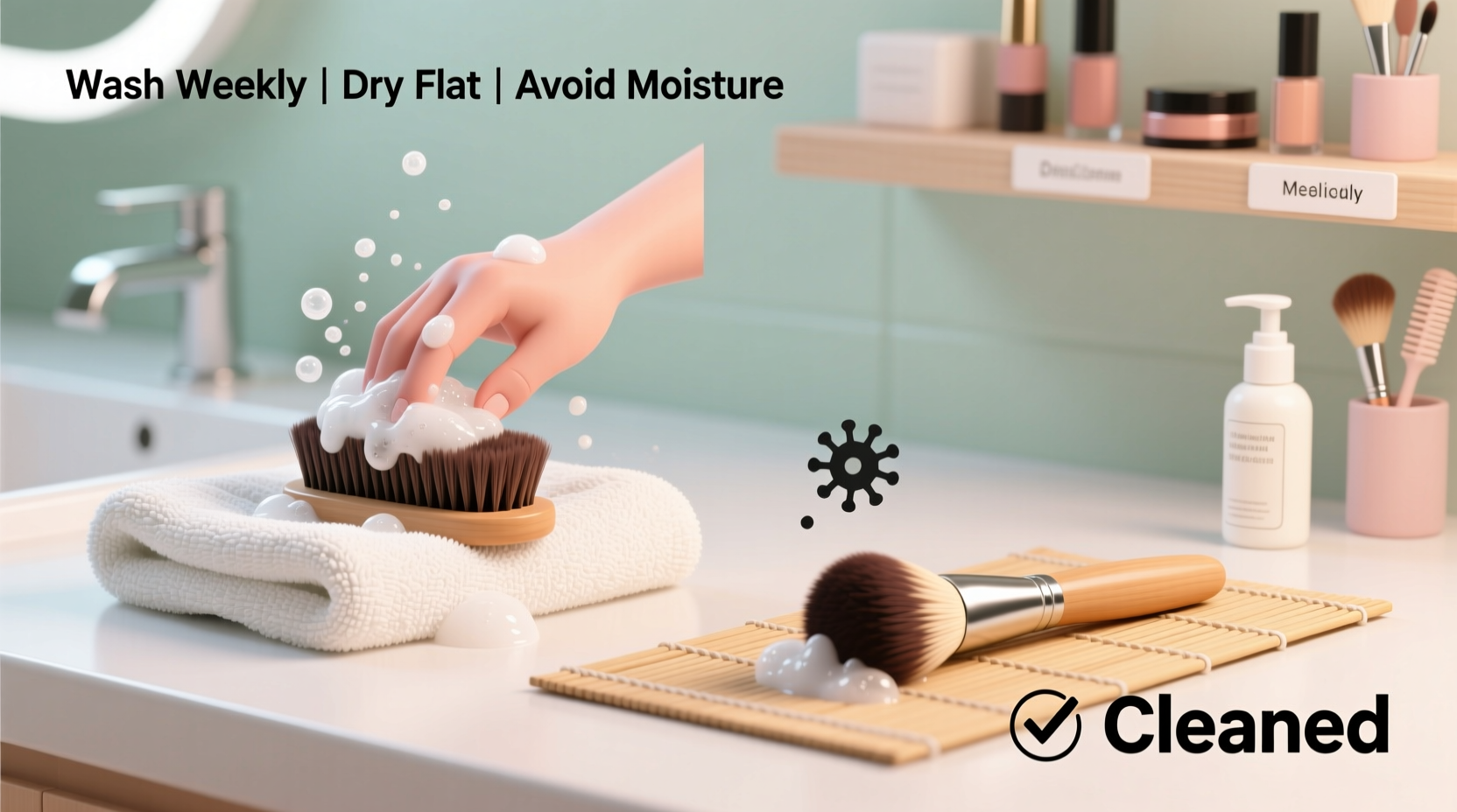 How To Clean Makeup Brushes Thoroughly To Prevent Breakouts And Bacteria
