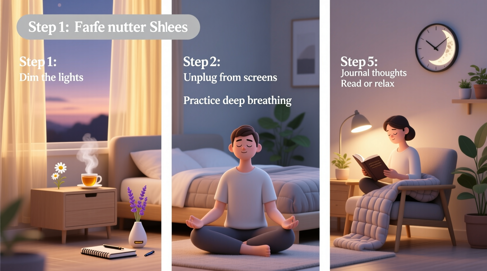 Step By Step Guide To Creating A Calming Evening Routine For Better Sleep