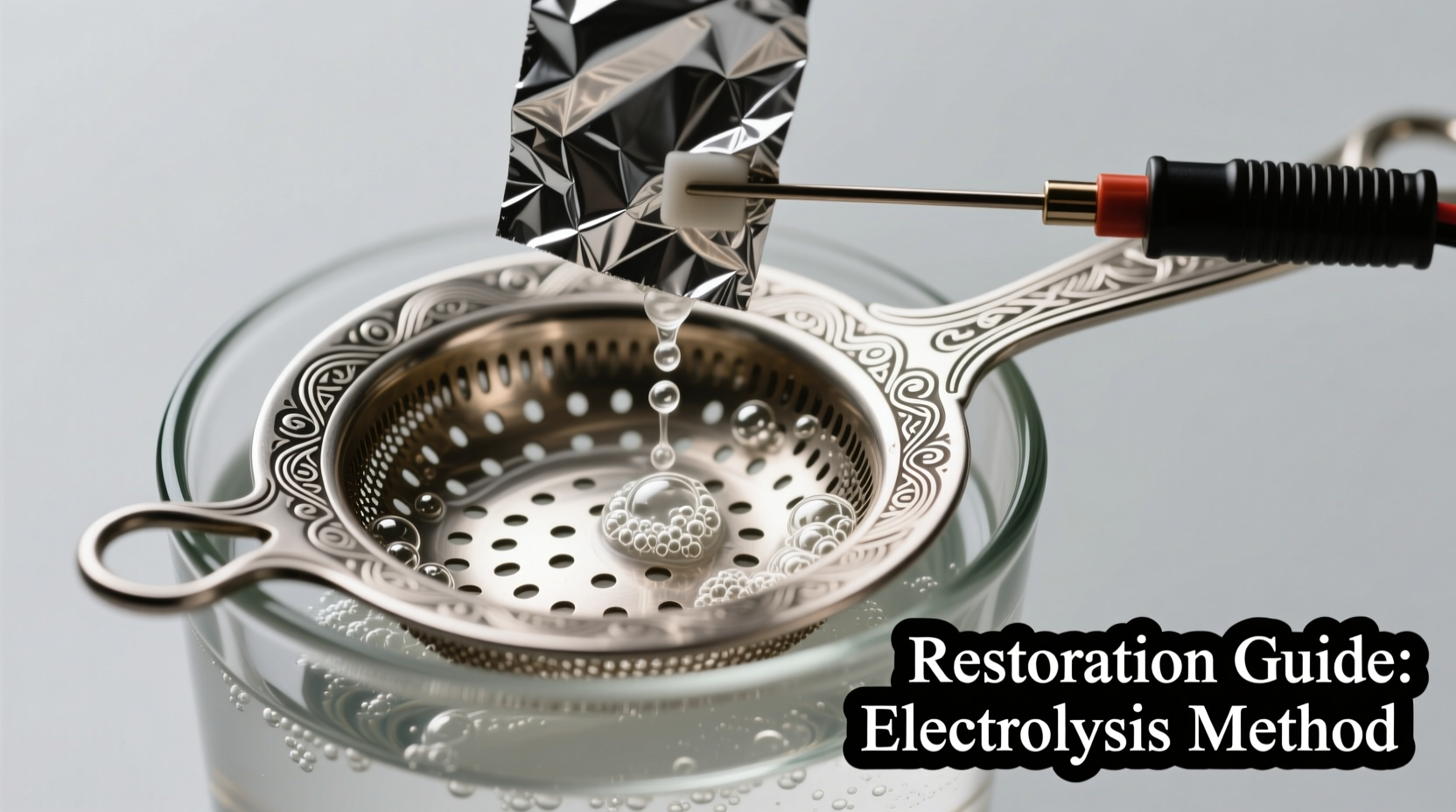 How To Restore Tarnished Silver Cocktail Strainers Using Electrolysis ...