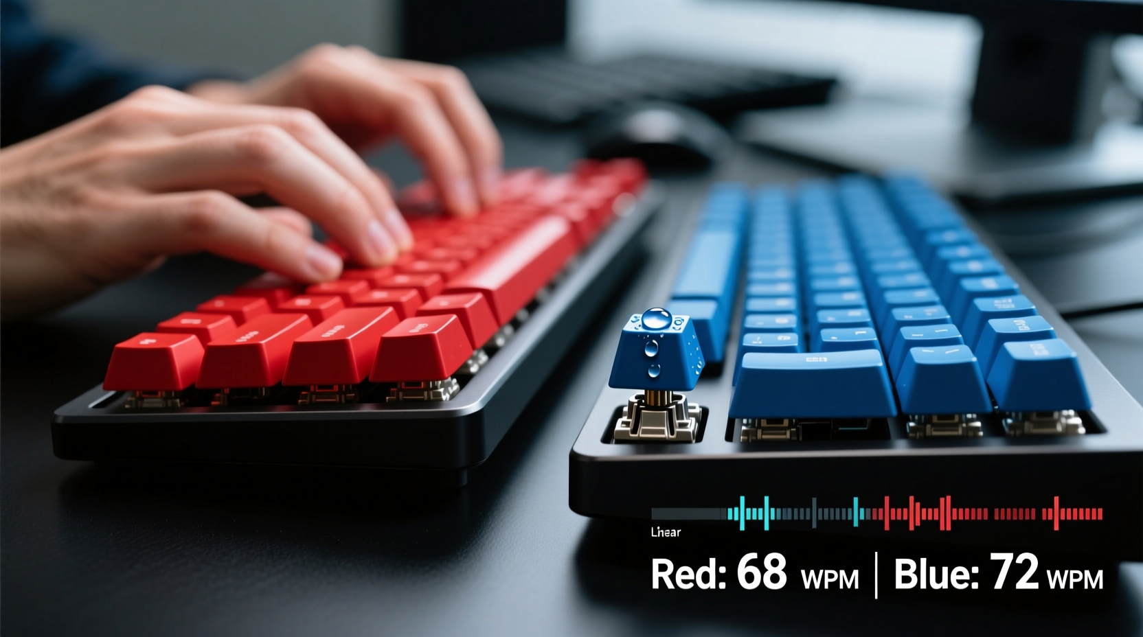 Red Vs Blue Mechanical Switches Does The Clicky Sound Actually Make You ...