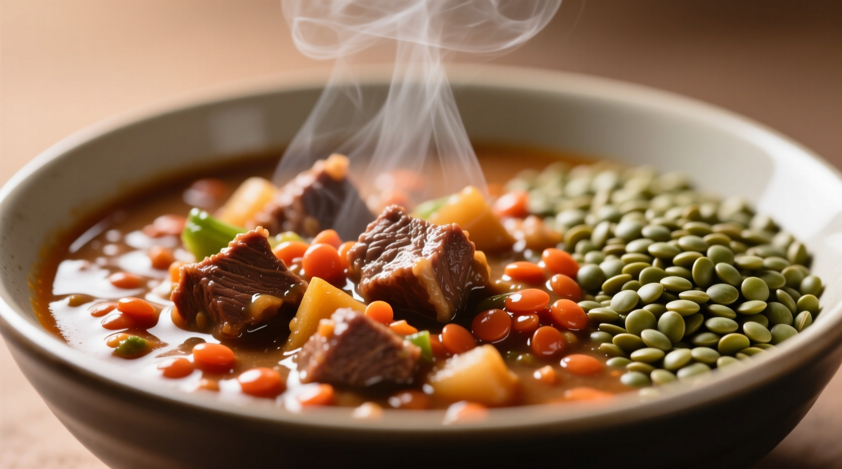 Rote Linsen retten Rinderlinseneintopf – Grün ist falsch