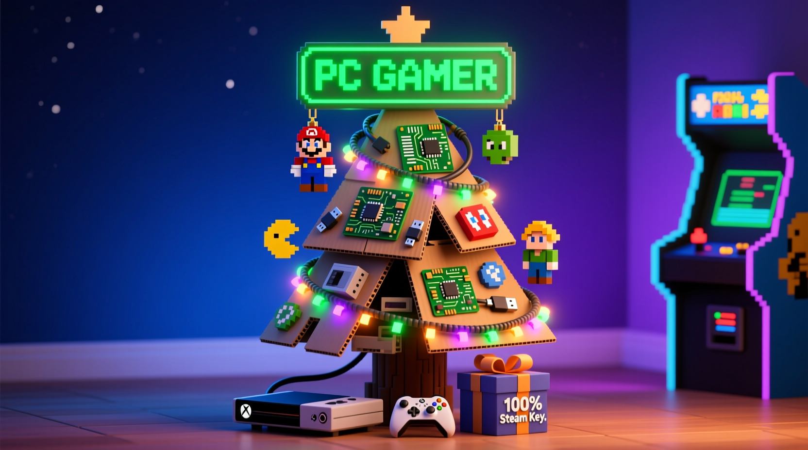 How To Build A Budget Friendly Gaming Themed Christmas Tree For Pc Gamers