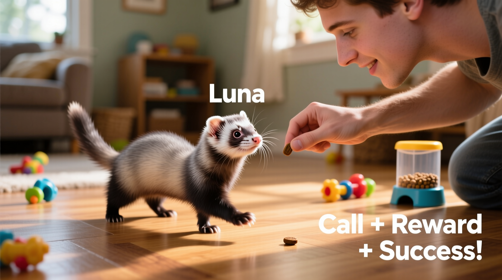 How To Train Your Ferret To Come When Called Using Positive Reinforcement