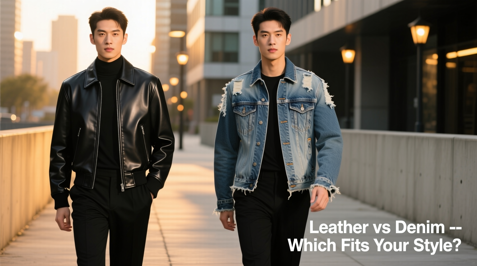 Leather Jacket Vs Denim Jacket Which Looks Better With Black Pants