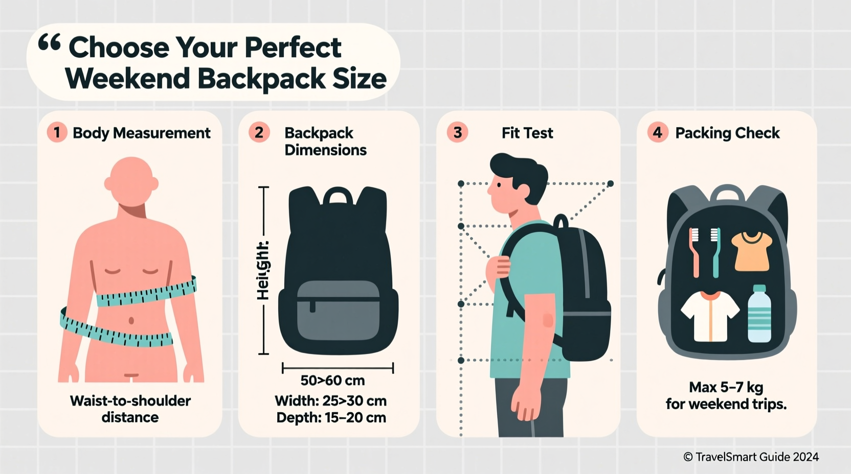 Guide To Choosing The Right Backpack Size For Weekend Travel
