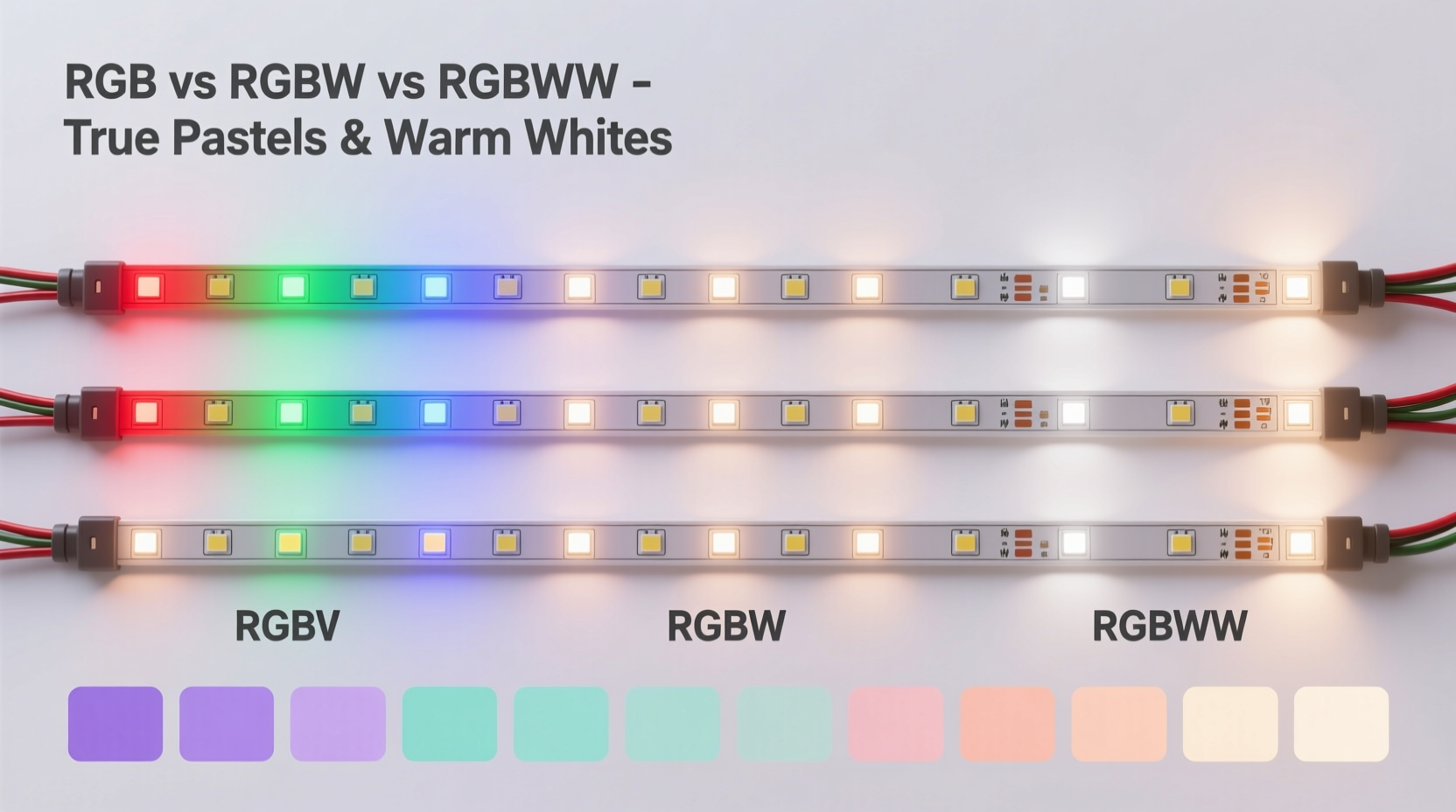 Christmas Light Color Mixing Guide Rgb Vs Rgbw Vs Rgbww Which Achieves ...