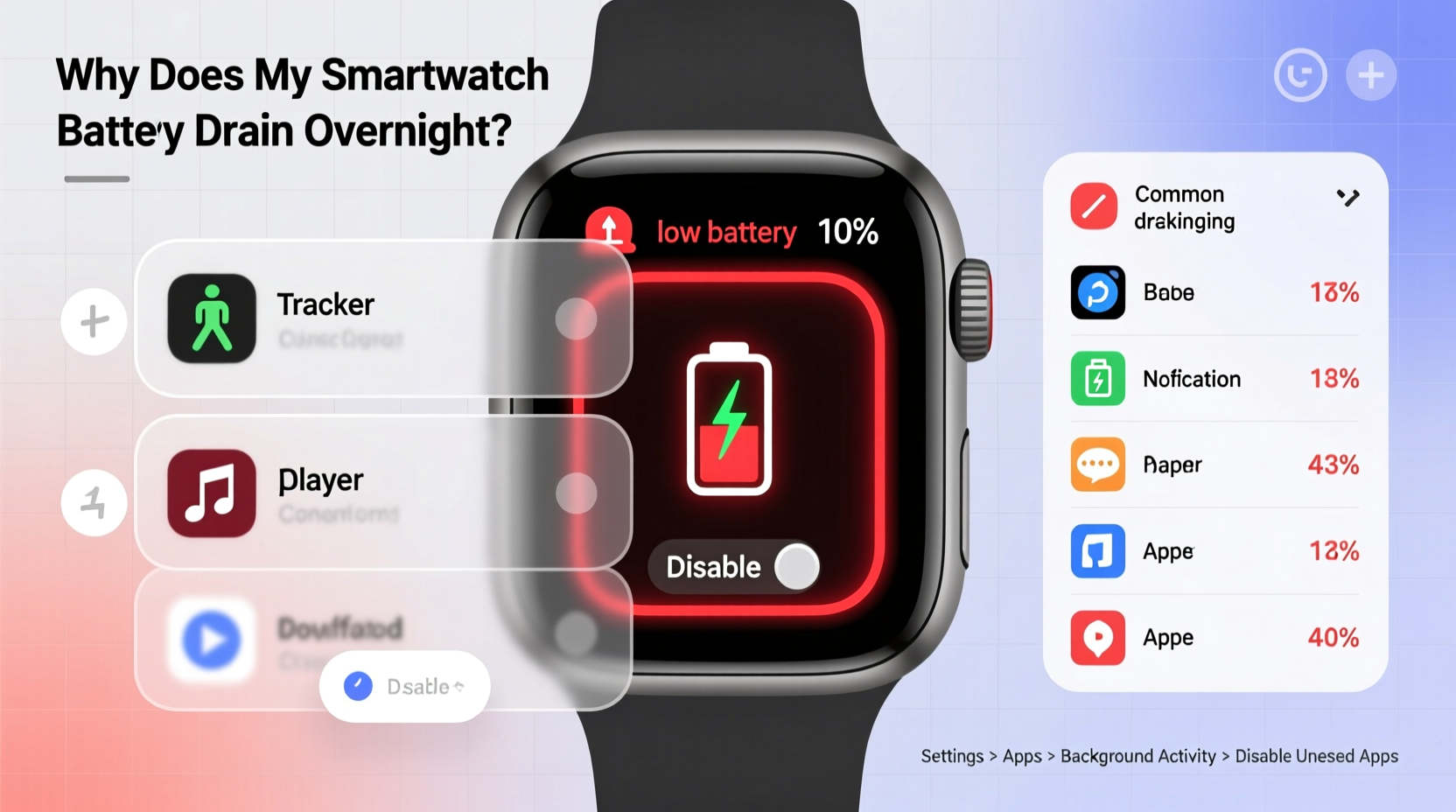 Why Does My Smartwatch Battery Drain Overnight Background Apps To Disable