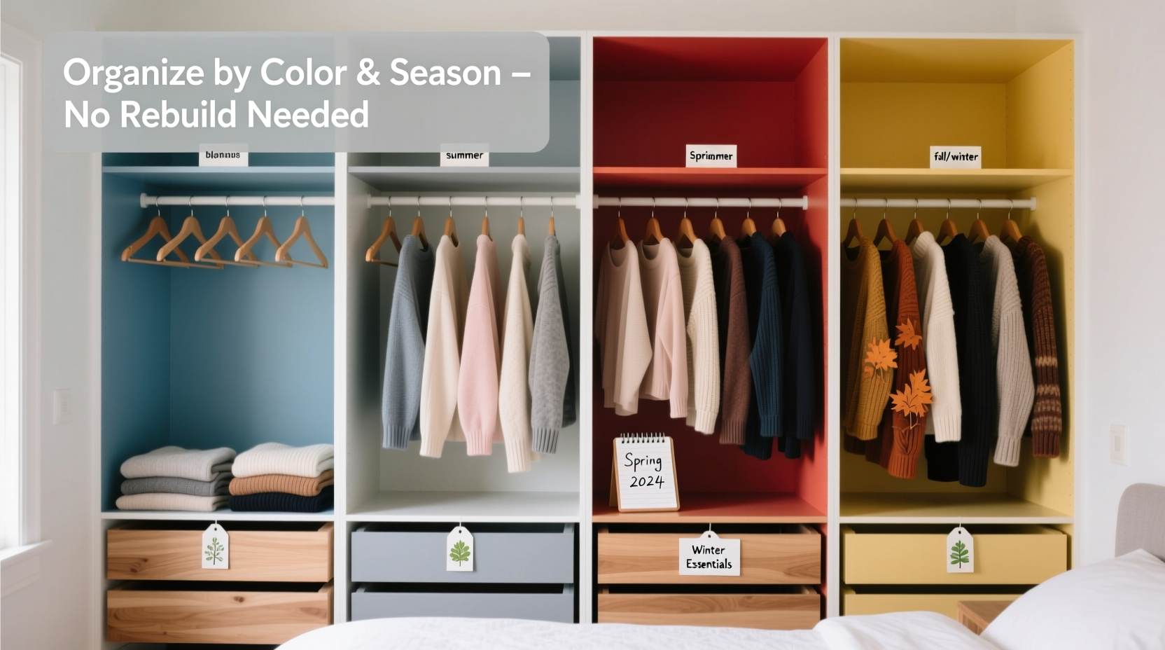 How To Organize Your Closet By Color And Season Without Starting Over