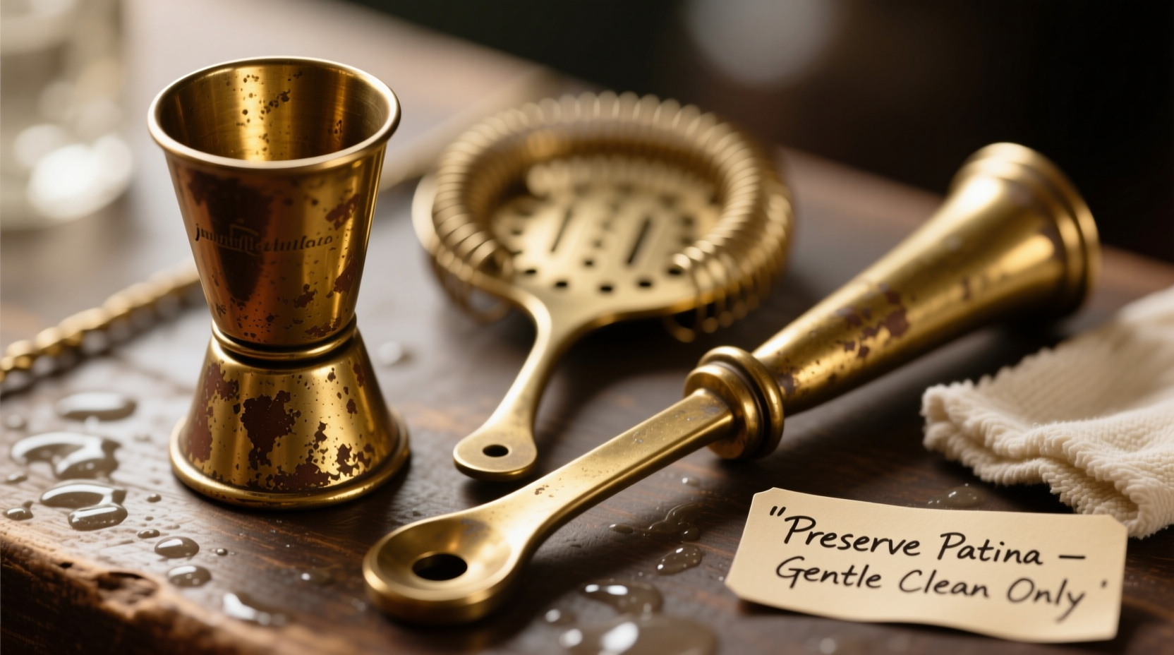 How To Restore Tarnished Brass Bar Tools Without Removing Historic Patina