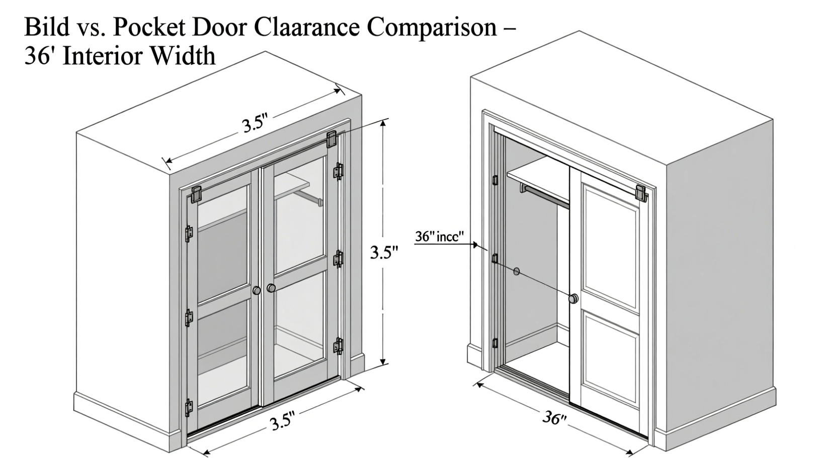Pocket Slide vs Bifold: Maximize Closet Width