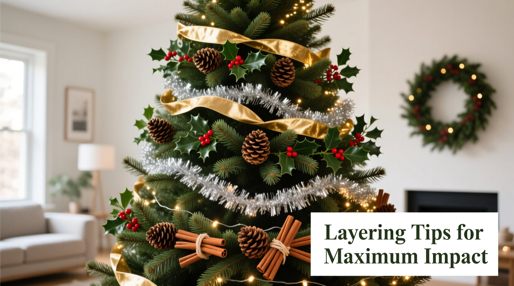 How To Layer Garlands On A Christmas Tree For Maximum Visual Impact