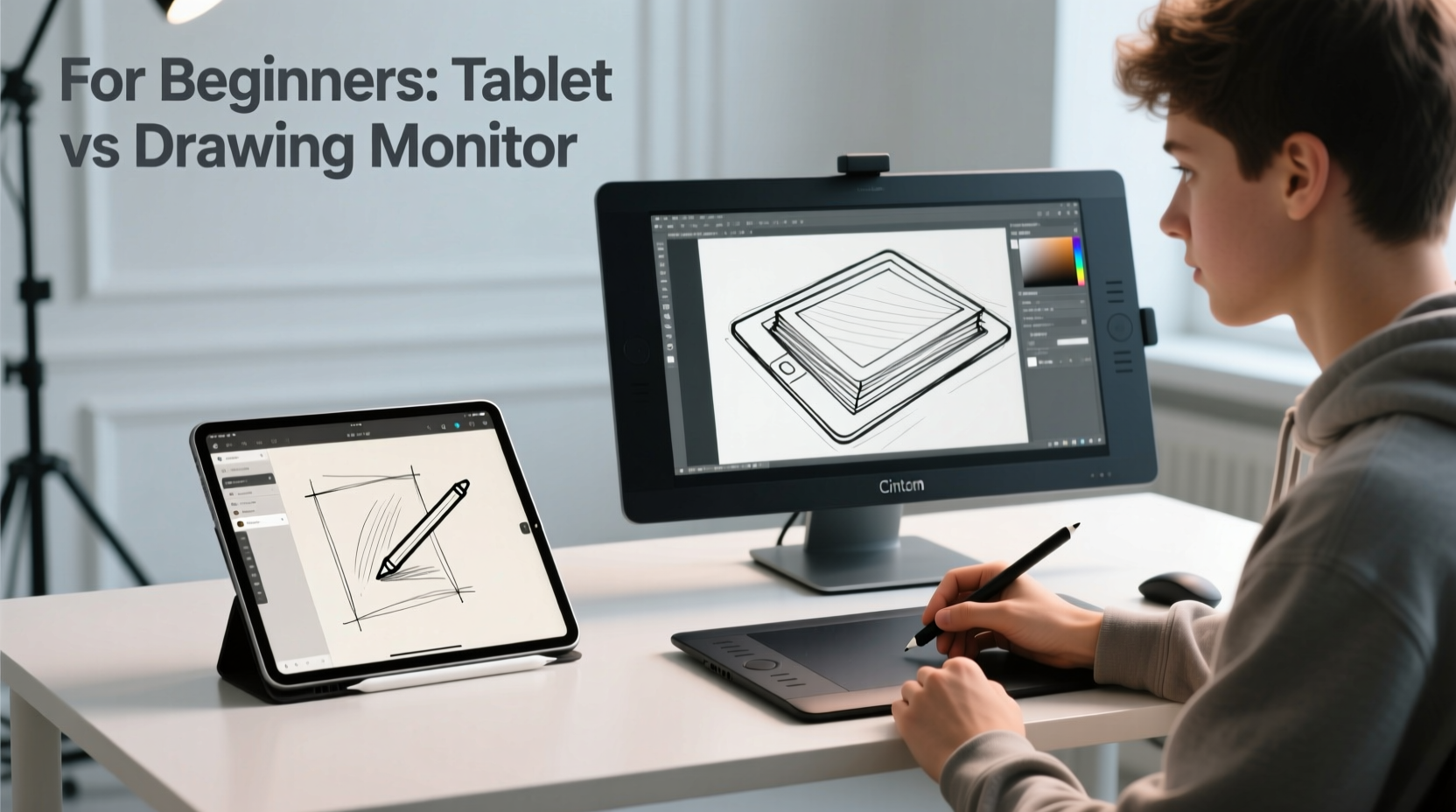 Tablet For Drawing Vs Dedicated Drawing Monitor Which Suits Beginners ...
