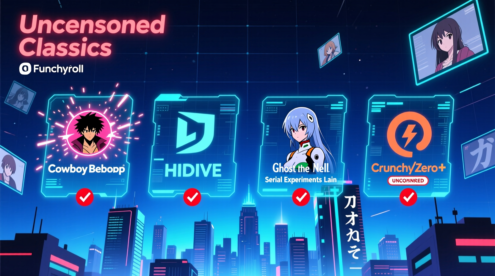 Anime Streaming Service Comparison Which Has The Most Uncensored Classics