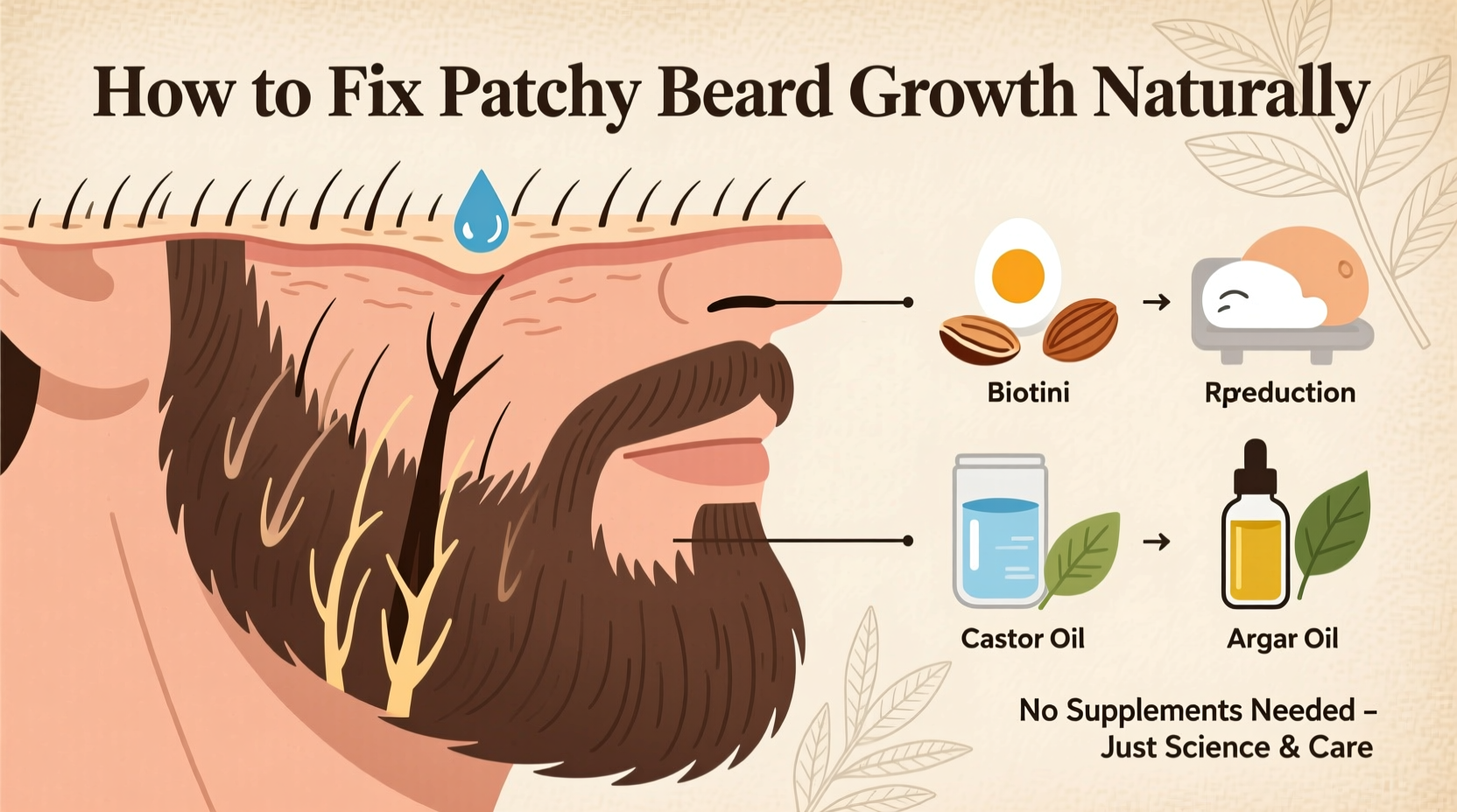 How To Fix Patchy Beard Growth Naturally Without Expensive Supplements