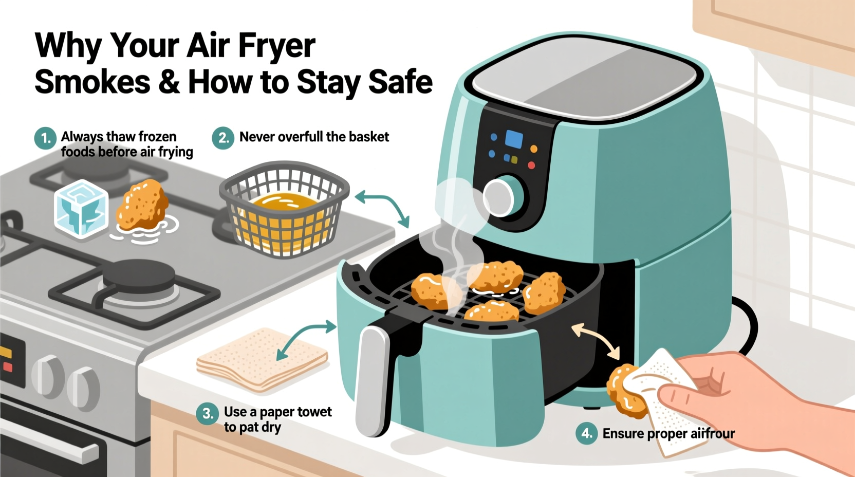 Why Does My Air Fryer Smoke When Cooking Frozen Foods Safety Tips