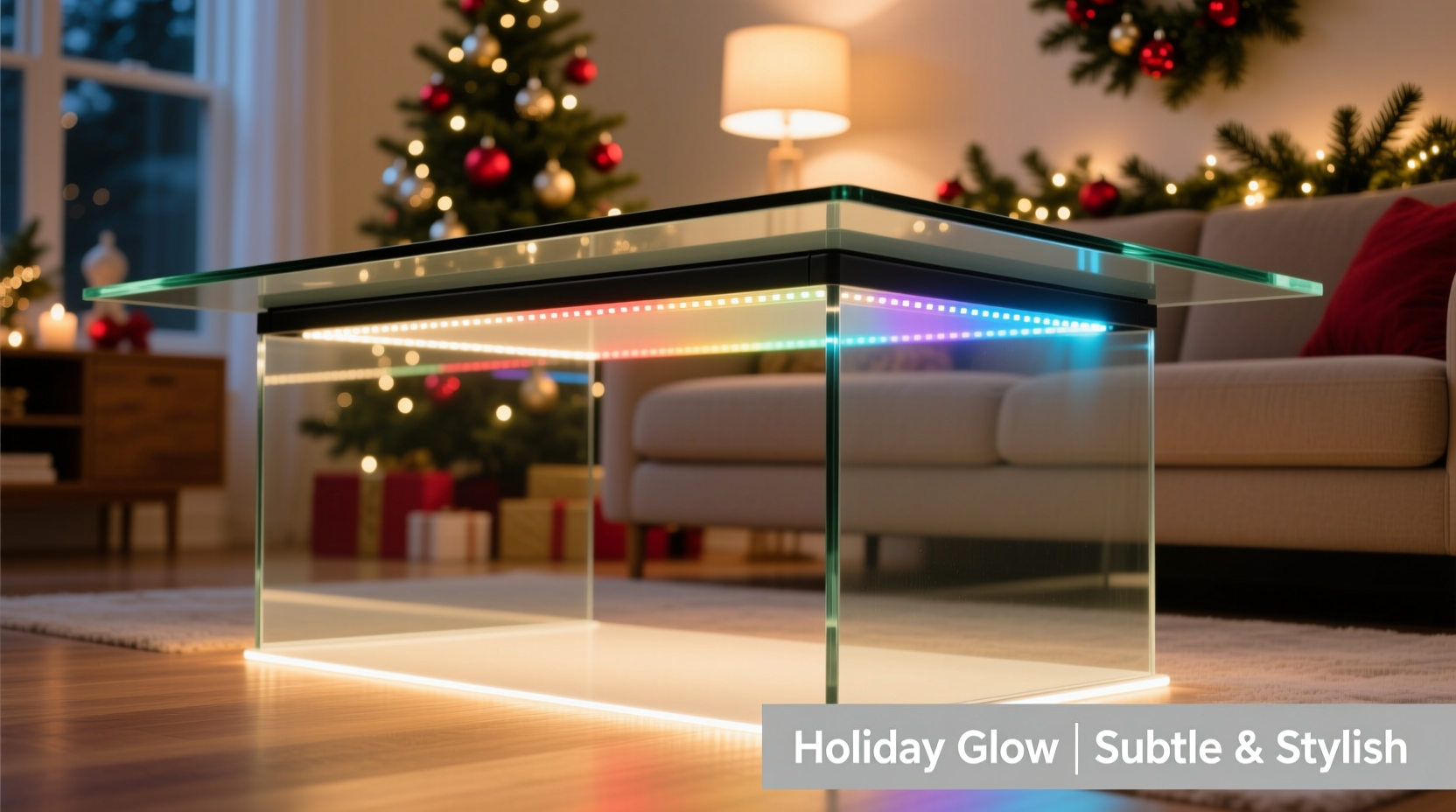 How To Use Led Strip Lights Under Glass Tabletops For Subtle Holiday Glow