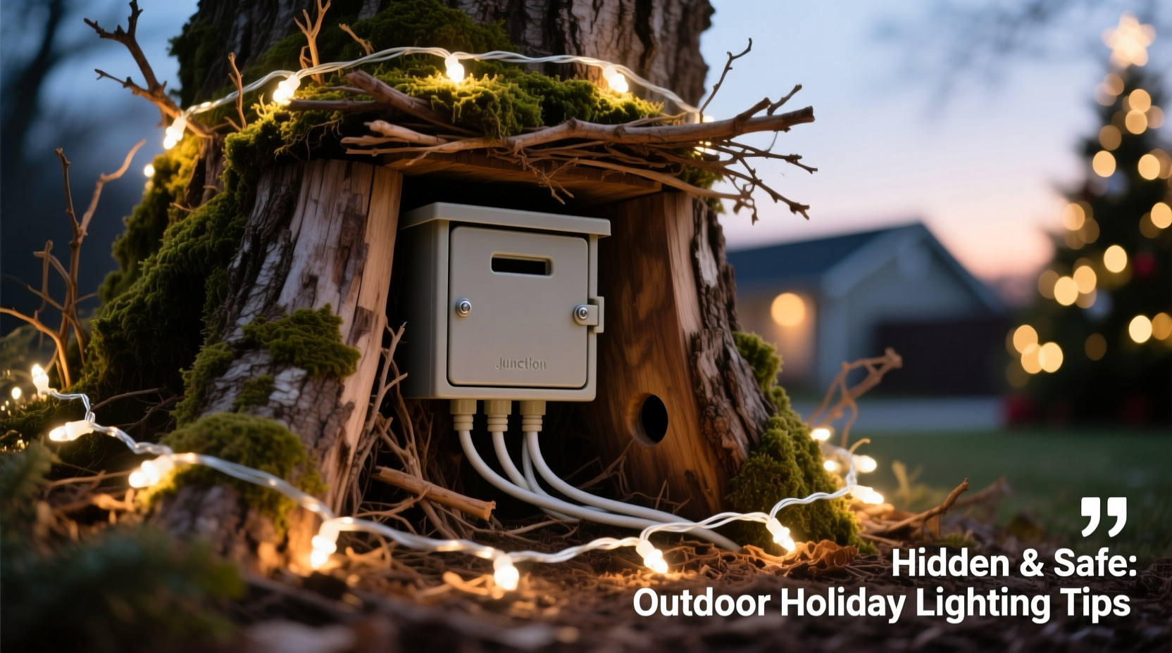 How To Hide Junction Boxes For Outdoor Christmas Lights Neatly