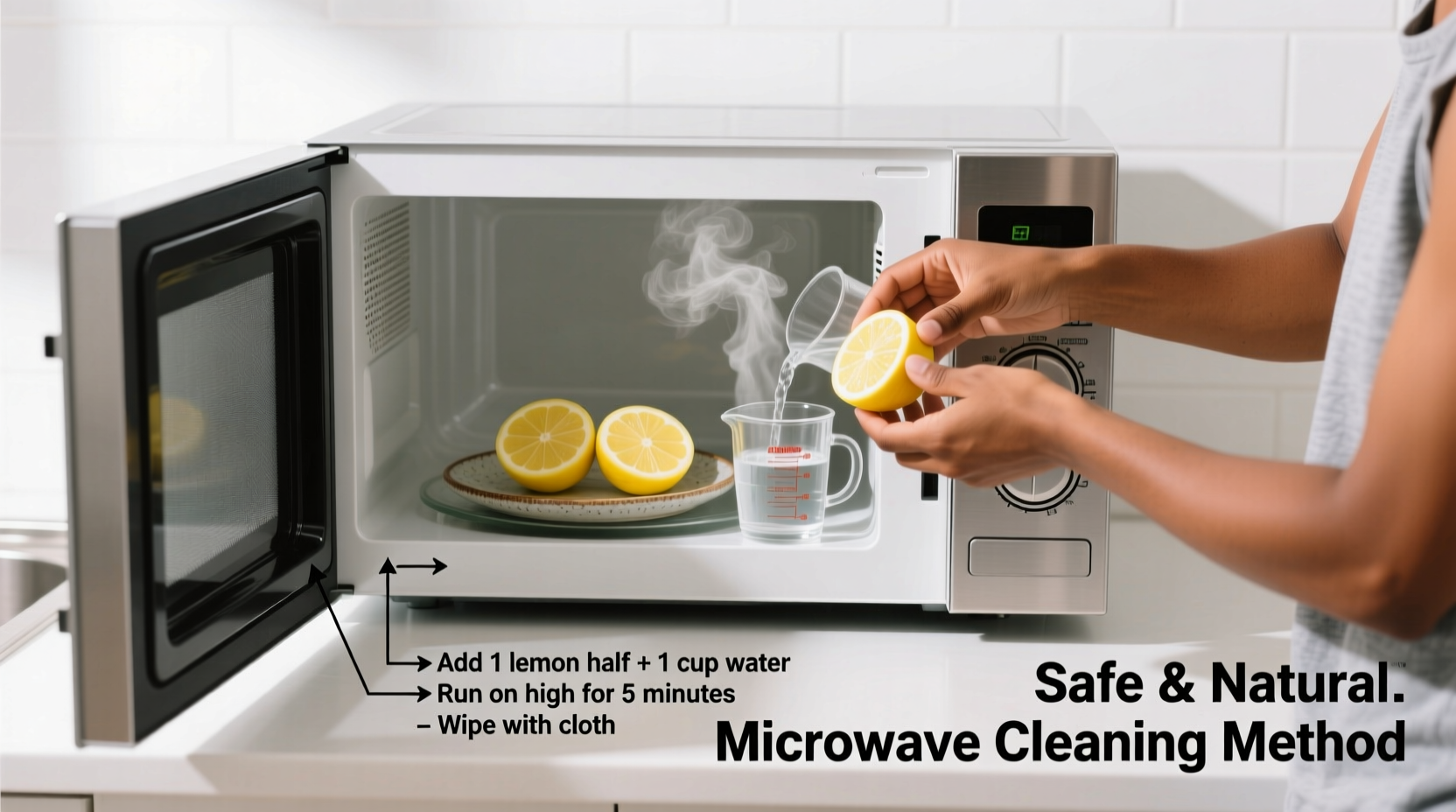 How To Clean A Microwave With Lemon And Water Safely