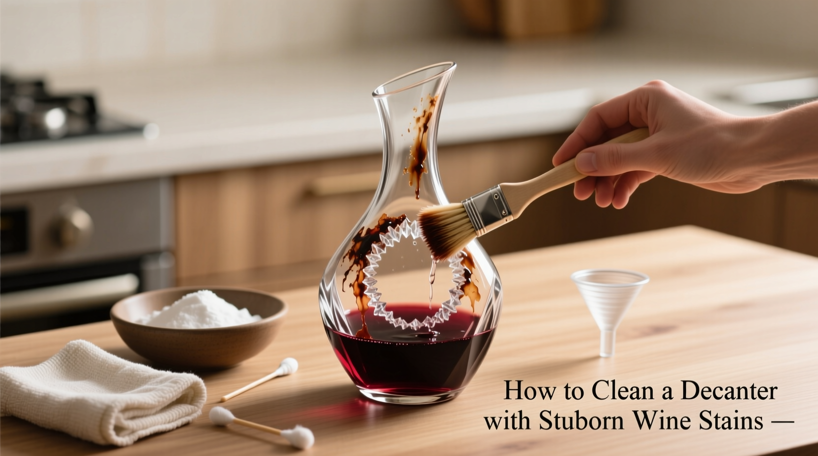 How To Clean A Decanter With Stubborn Wine Stains