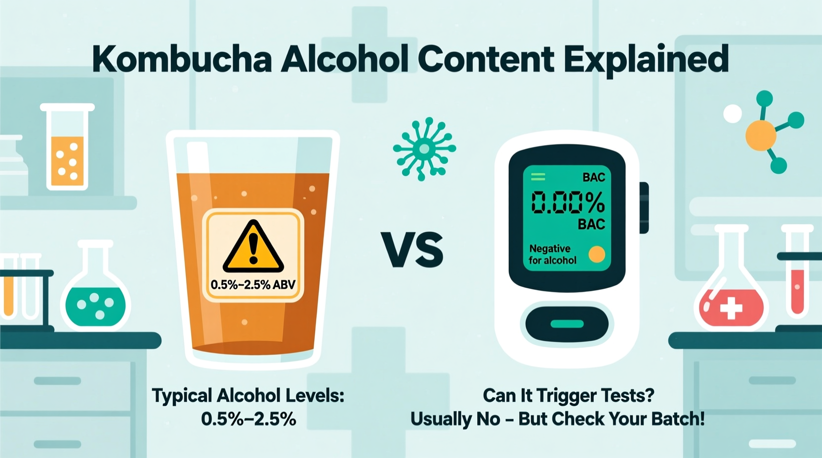 Is Kombucha Booch Actually Alcoholic And Can It Show Up On Tests
