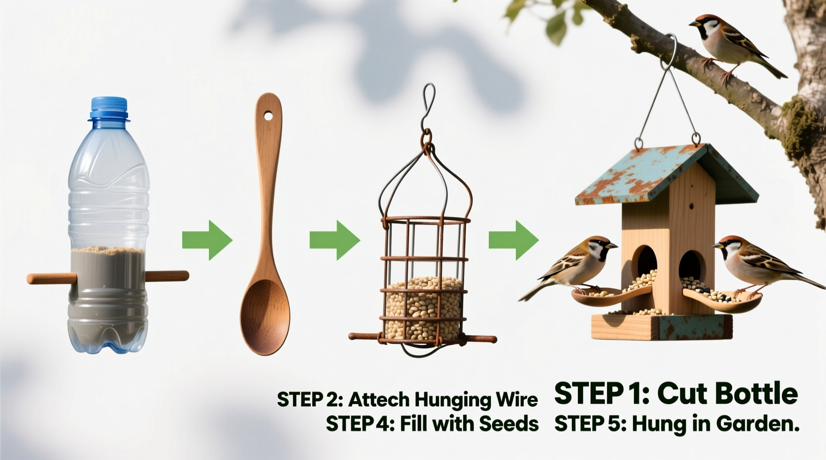Step By Step Guide To Building A Backyard Bird Feeder From Recycled ...