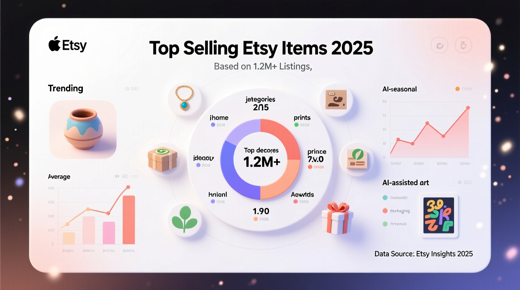 Top Selling Etsy Items 2025: Data-Backed Analysis of 1.2M+ Listings