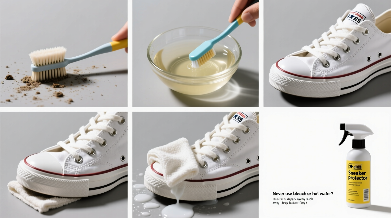 How To Clean White Converse Without Turning Them Yellow A Step By Step ...