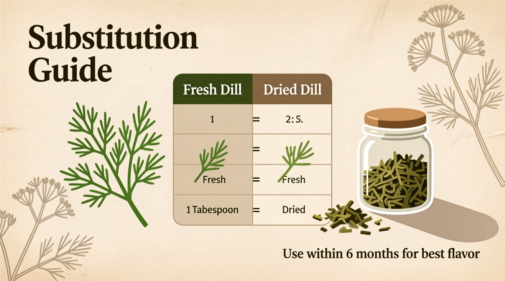 How To Substitute Dried For Fresh Dill Without Losing Flavor
