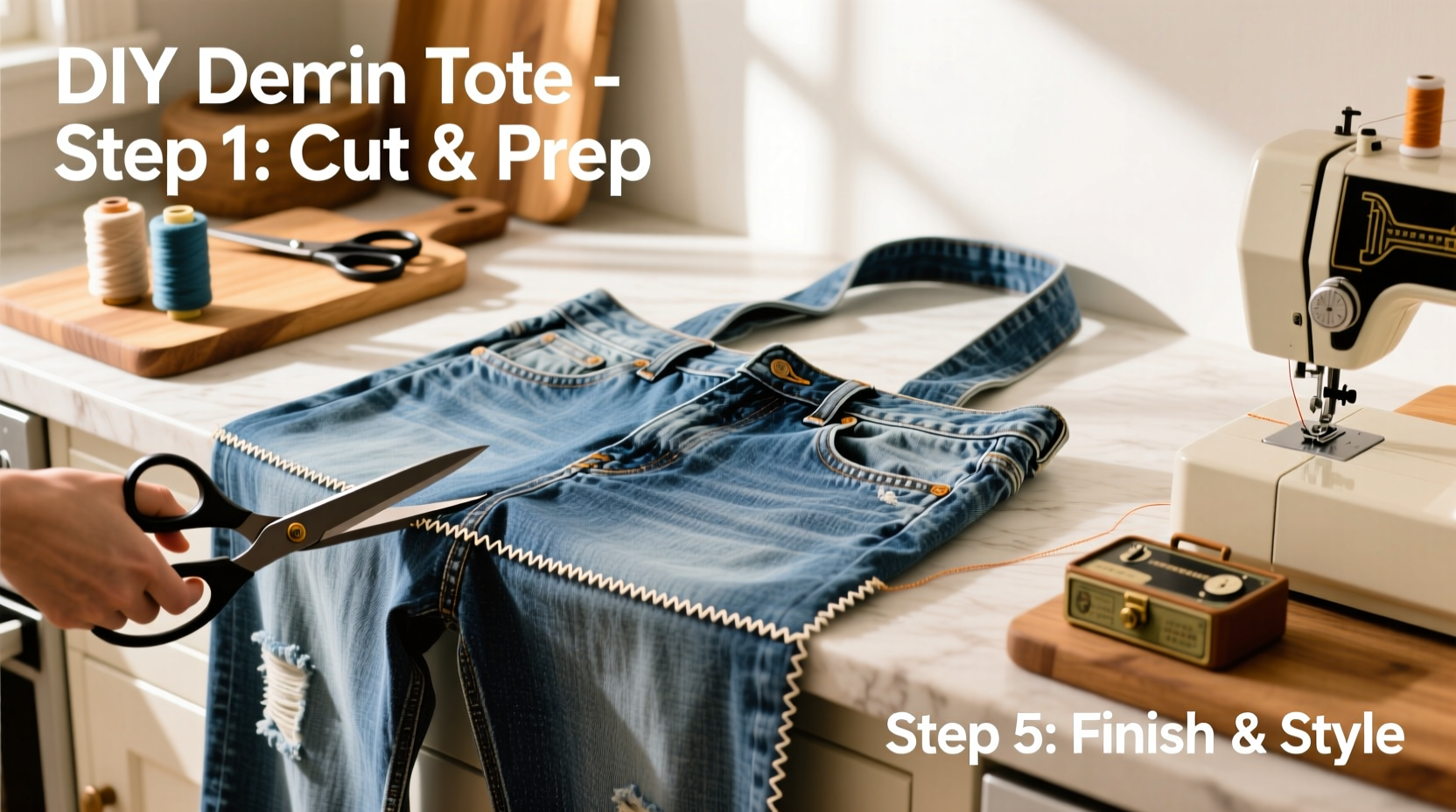 Step By Step Guide To Repurposing Old Jeans Into Stylish Tote Bags At Home