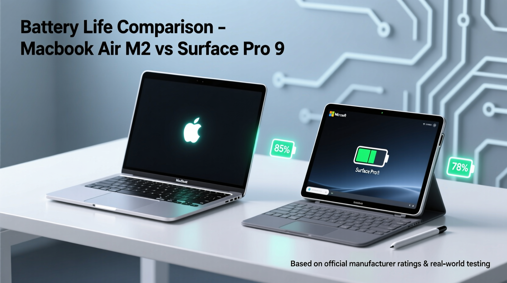 Macbook Air M2 Vs Surface Pro 9 Which Ultraportable Lasts Longer On A ...