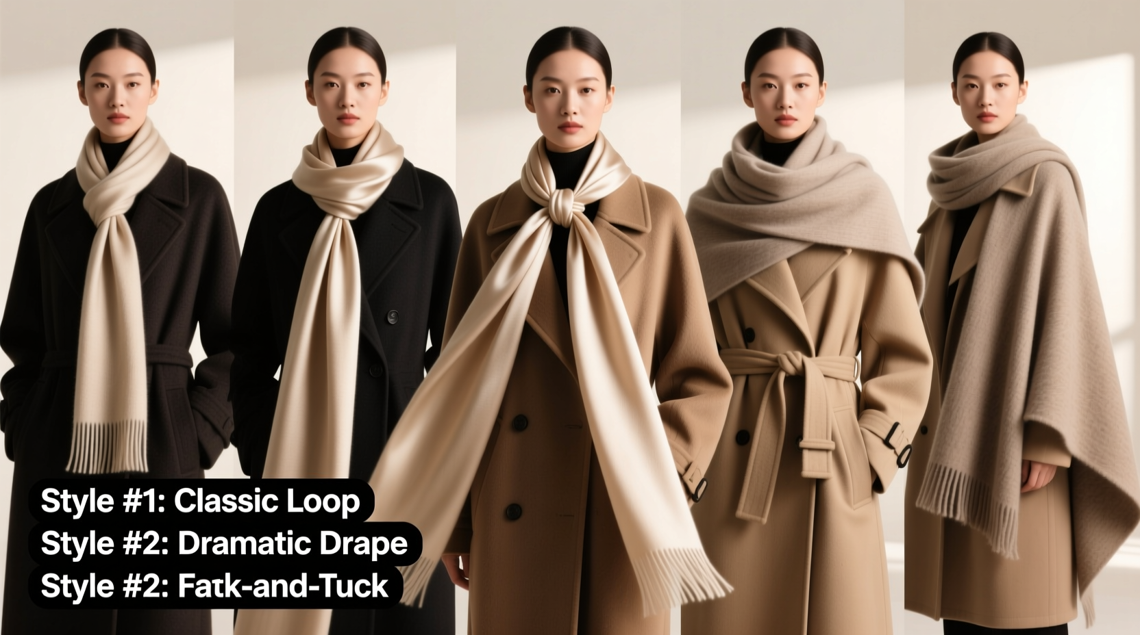 How To Tie A Scarf In Five Stylish Ways That Work For Any Coat